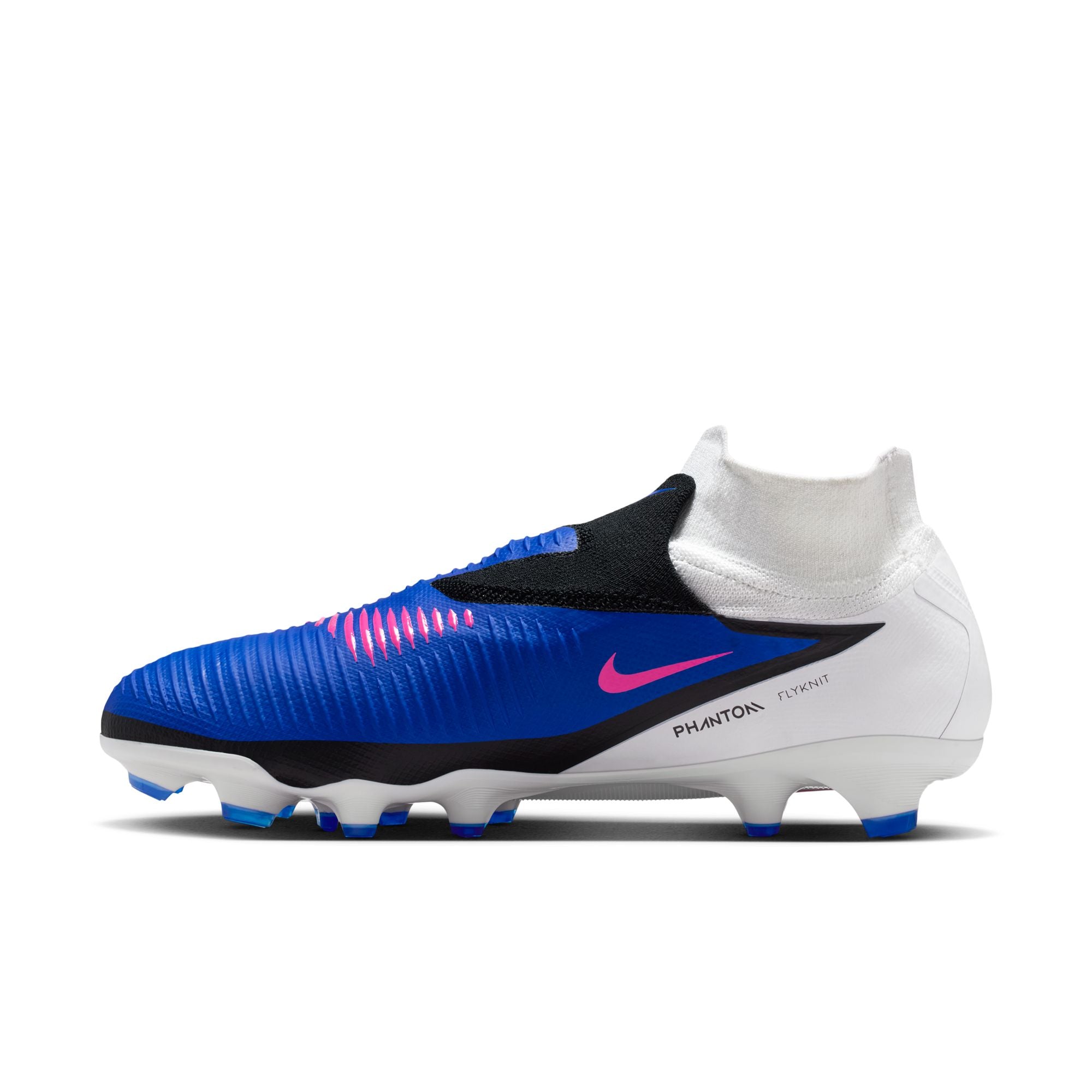 Nike Phantom 6 High Pro FG Firm Ground Soccer Cleats - Racer Blue/Pink ...