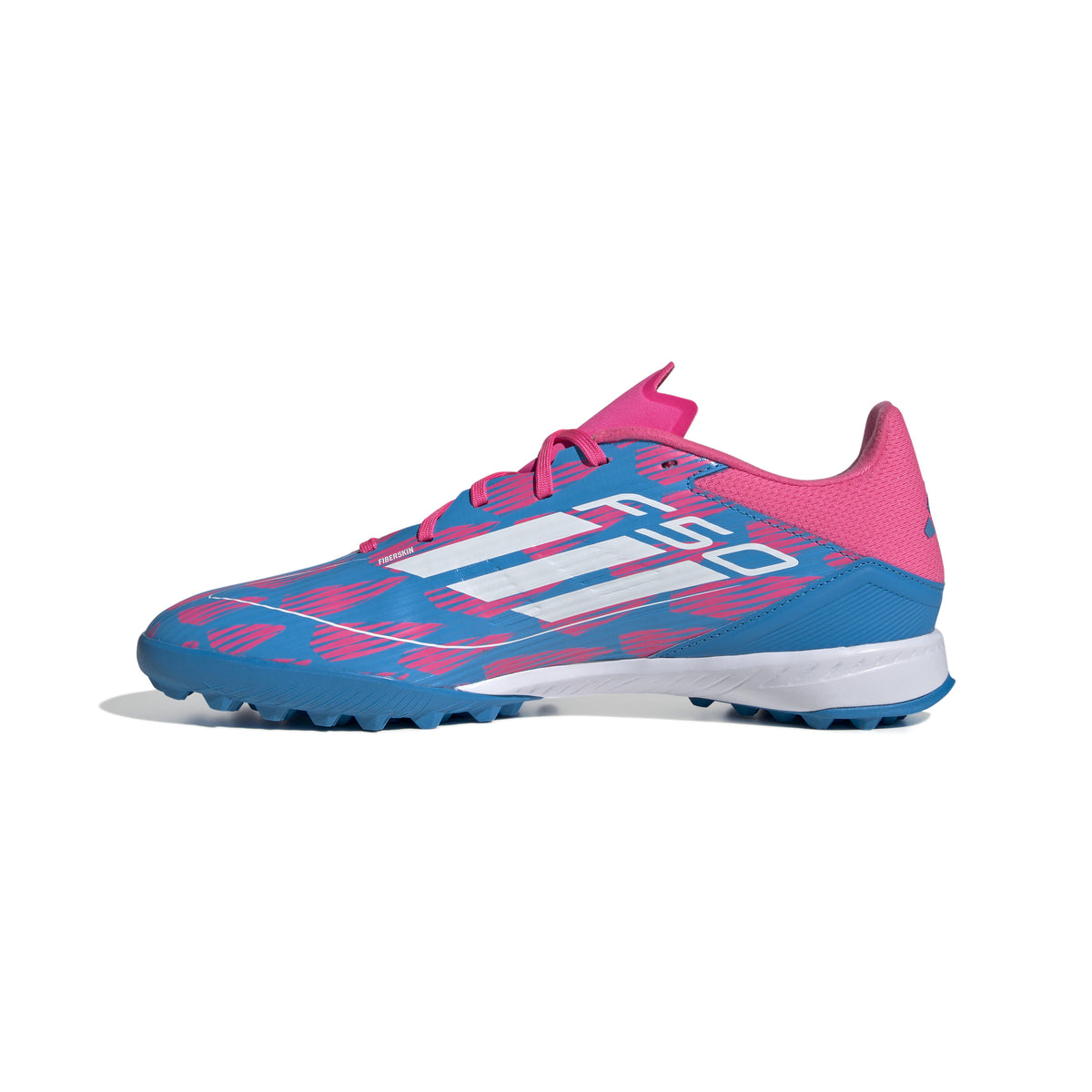 adidas F50 League TF Solar Blue/ White/ Solar Pink IF1336 – Soccer Zone USA